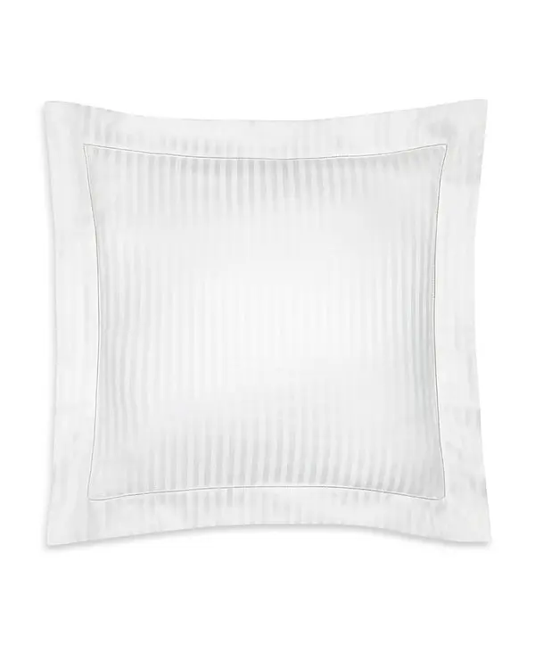 PRATESI Raso Rigato Continental Euro Sham - White