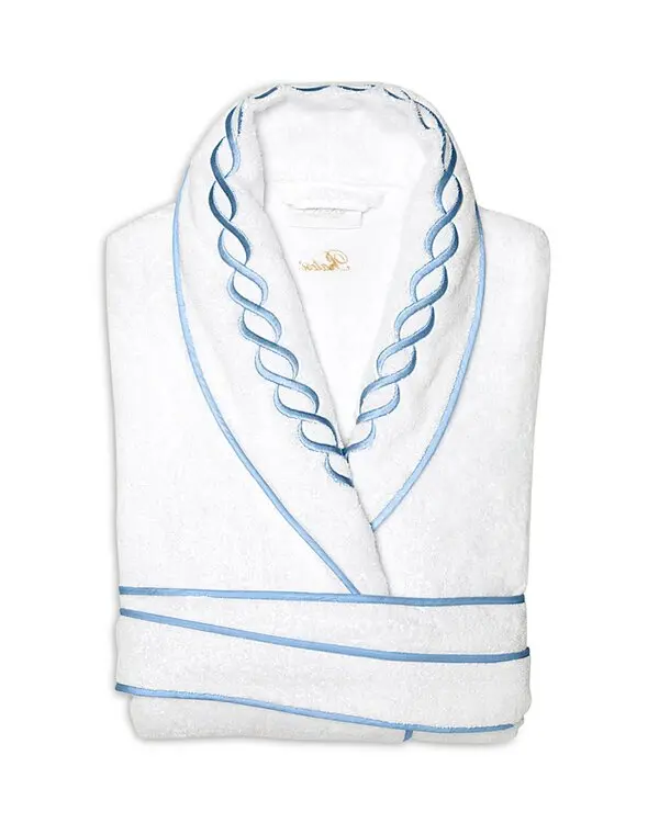PRATESI Treccia Robe - White/medium Blue