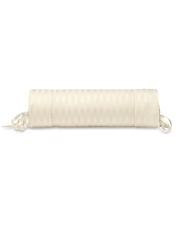 PRATESI Raso Rigato Neck Roll Sham - Beige