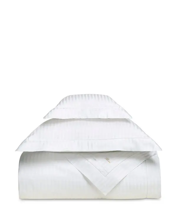 PRATESI Raso Rigato Neck Roll Sham - White