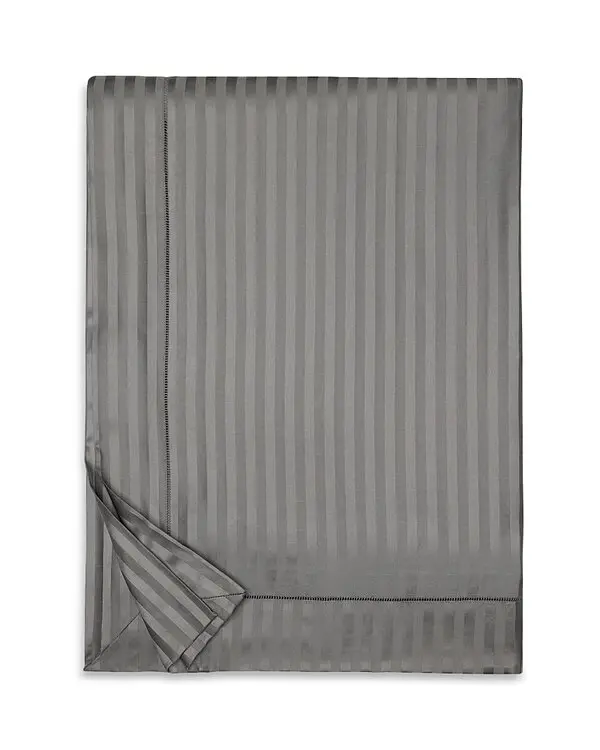 PRATESI Raso Rigato Duvet Cover, Twin - Charcoal