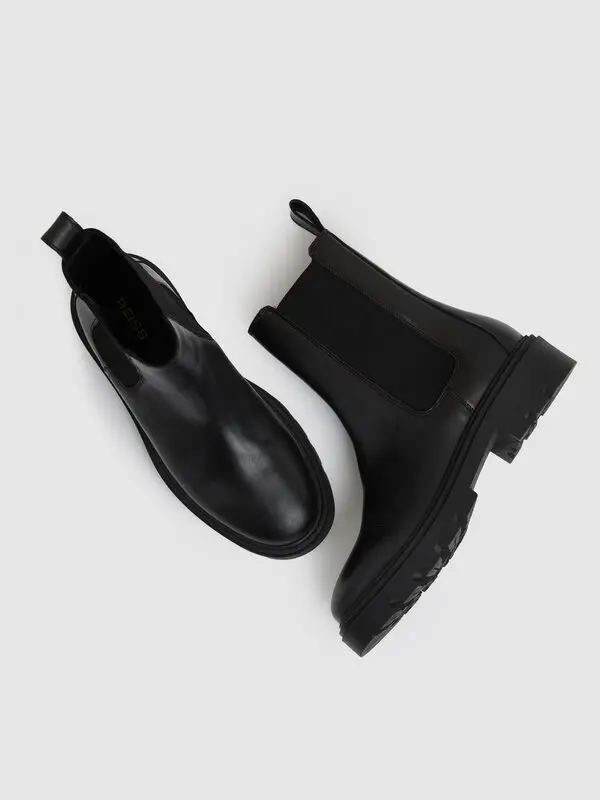 REISS Theresa Leather Chelsea Boots