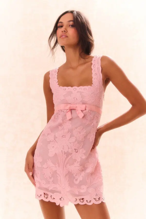 long white lace backless dress Farida White Lace Maxi Dress - US 14 main image 1