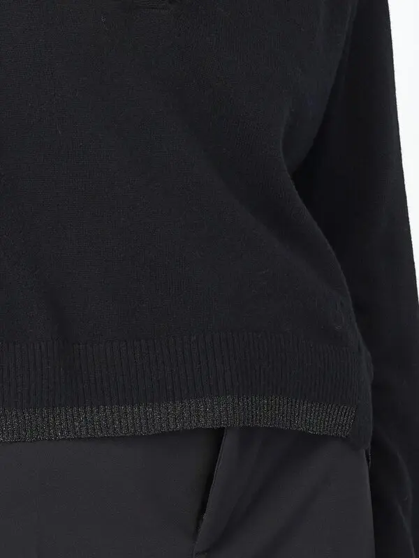 Pinko V-neck Pullover Sweater - Black
