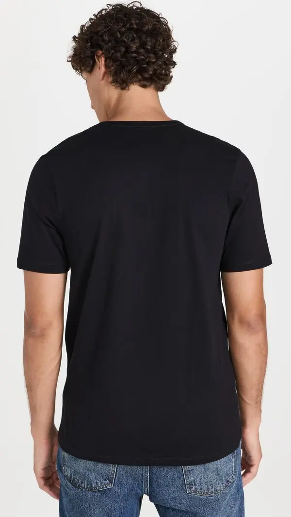 BOSS Logo Embroidered Cotton Tee 3 Pack - Black
