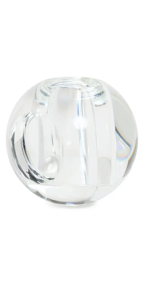 TIZO DESIGN Large Crystal Round Bubble Glass Vase Round Bubble - Clear