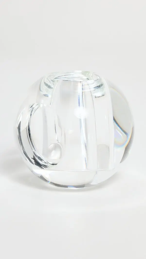 TIZO DESIGN Large Crystal Round Bubble Glass Vase Round Bubble