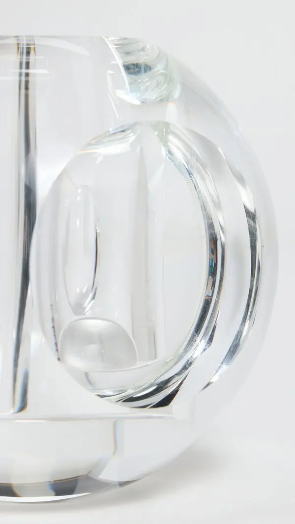 TIZO DESIGN Large Crystal Round Bubble Glass Vase Round Bubble