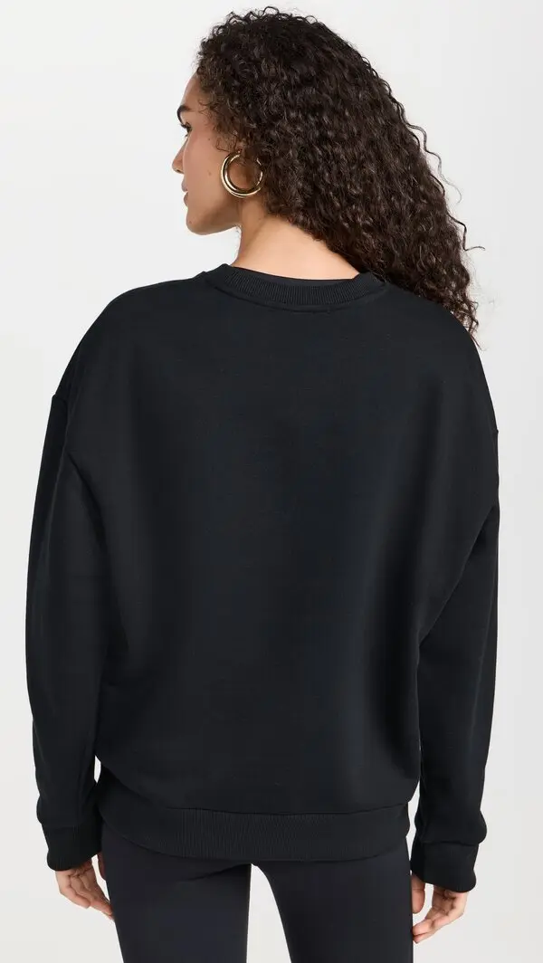 FAVORITE DAUGHTER Collegiate Fleece Sweatshirt - Black/white