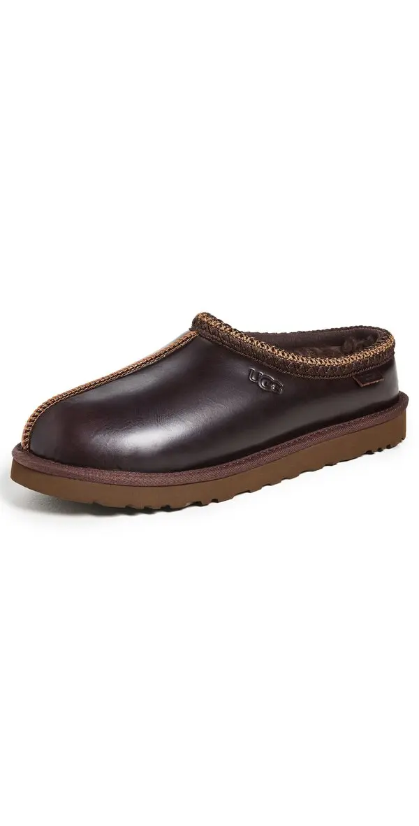 UGG Tasman Regen Leather Slippers - Ironwood