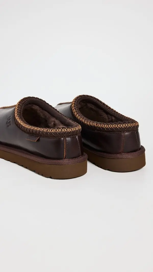 UGG Tasman Regen Leather Slippers - Ironwood
