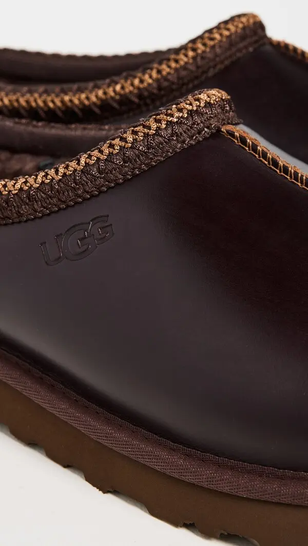 UGG Tasman Regen Leather Slippers - Ironwood