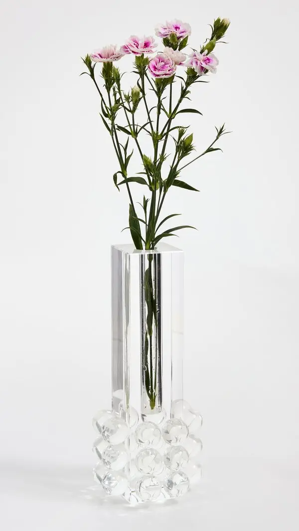 TIZO DESIGN Crystal Glass Bubble Bud Vase