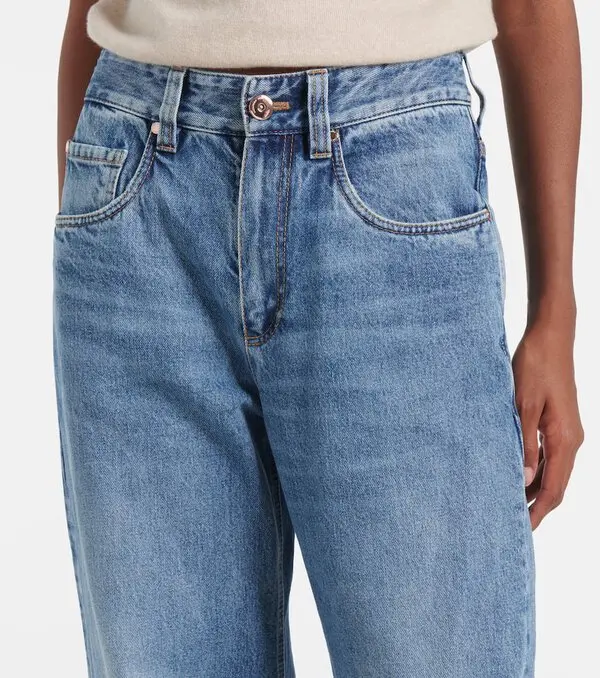 Brunello Cucinelli High-rise Straight Jeans - Blue