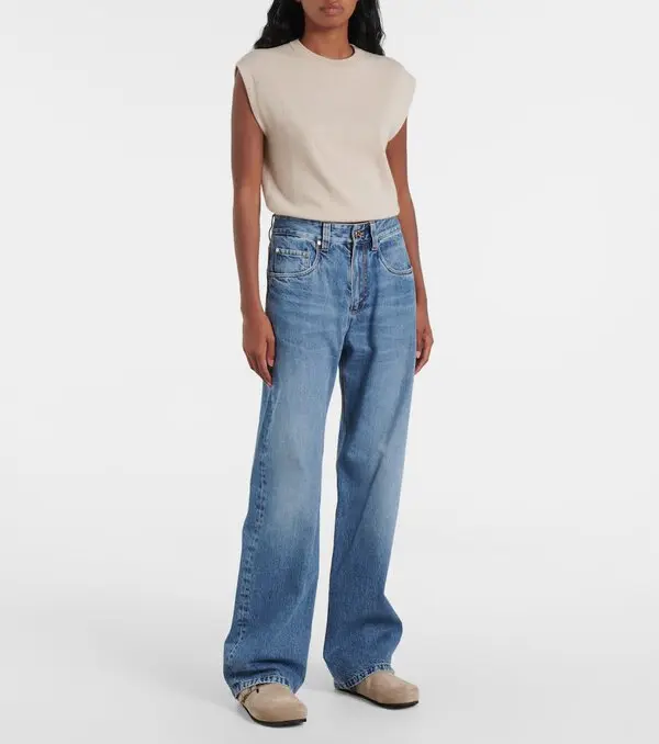 Brunello Cucinelli High-rise Straight Jeans - Blue
