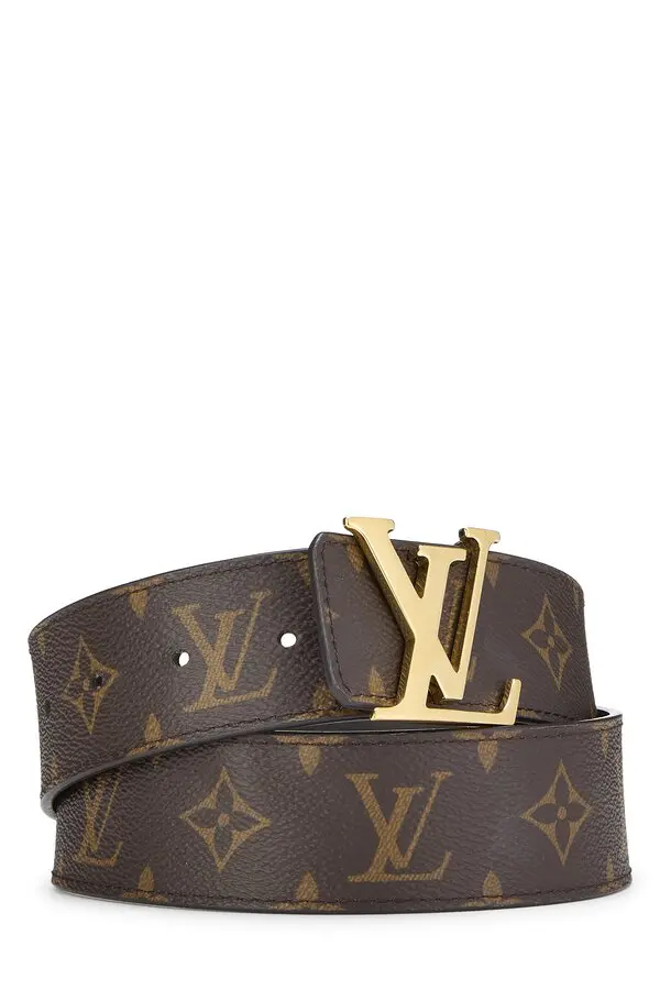 LOUIS VUITTON Monogram Canvas Initiales Ceinture 80 - Brown
