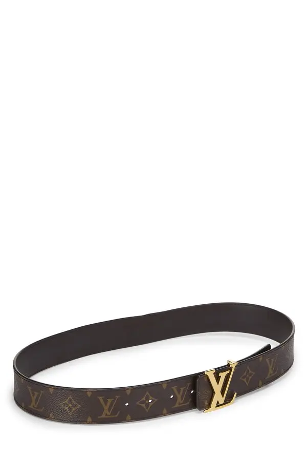 LOUIS VUITTON Monogram Canvas Initiales Ceinture 80