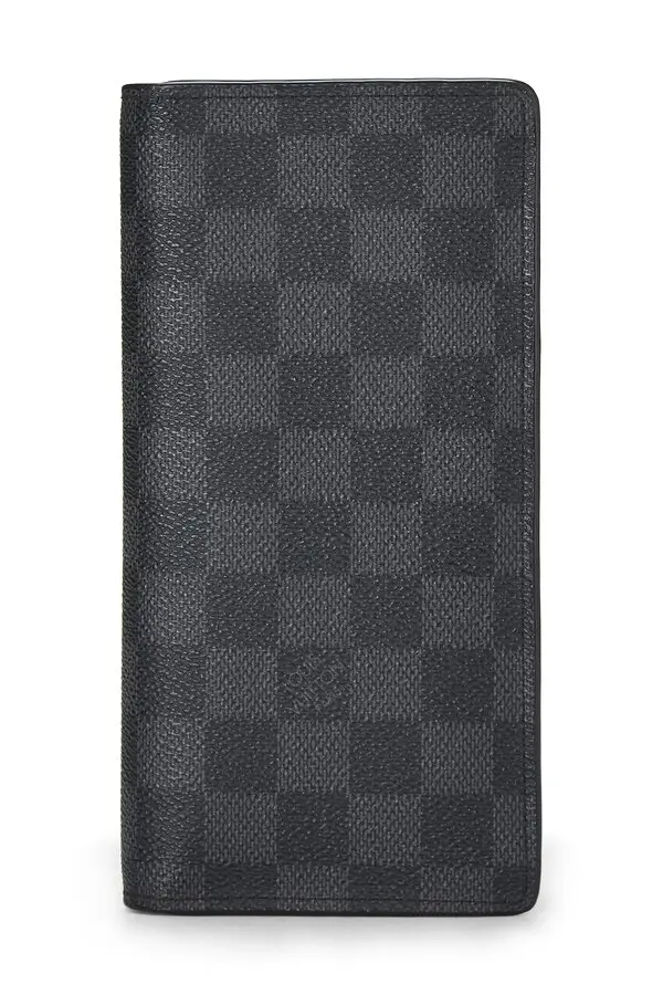 LOUIS VUITTON Damier Graphite Long Wallet - Black