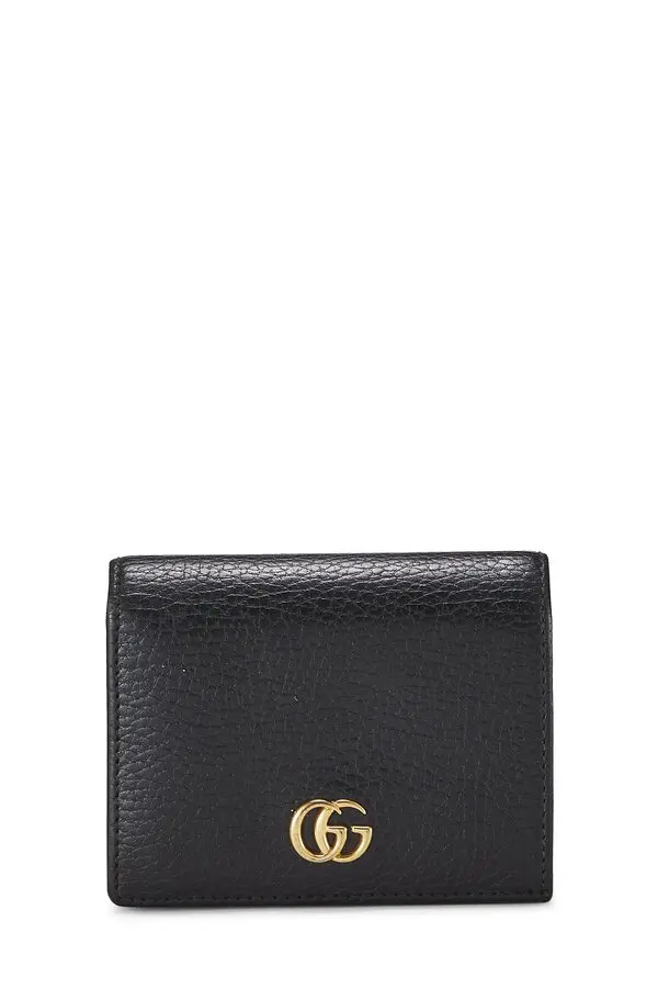 Gucci Leather Gg Card Case - Black