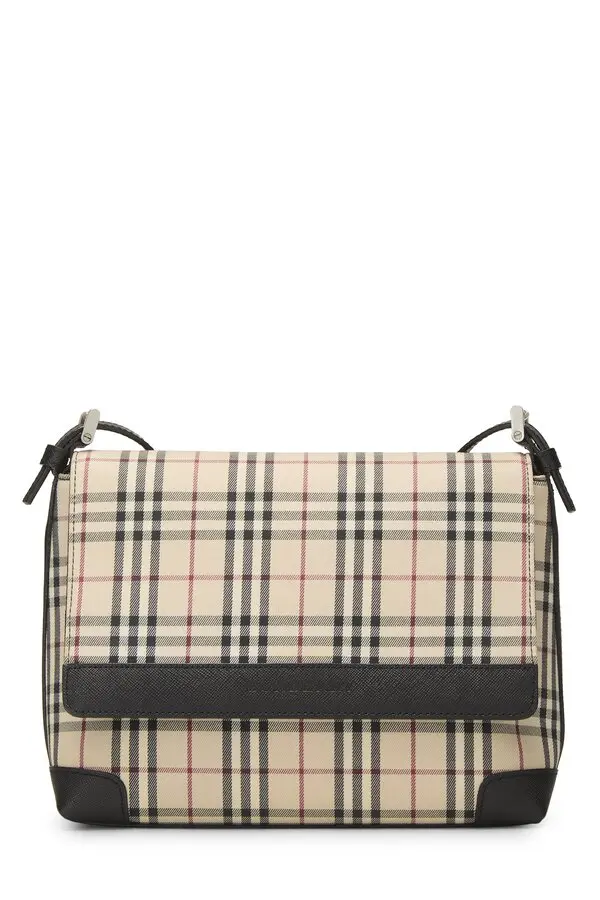 Burberry House Check Jacquard Crossbody Bag - Black