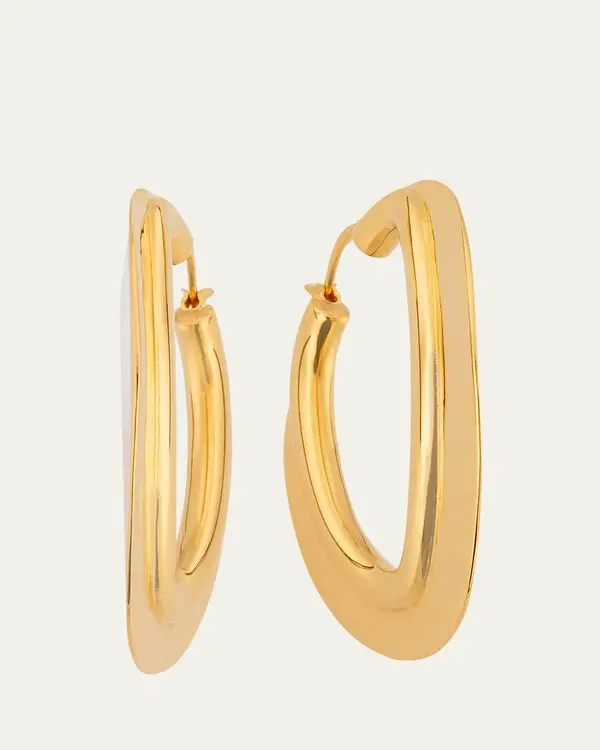 Oscar De La Renta O Disc Hoop Earrings - Gold