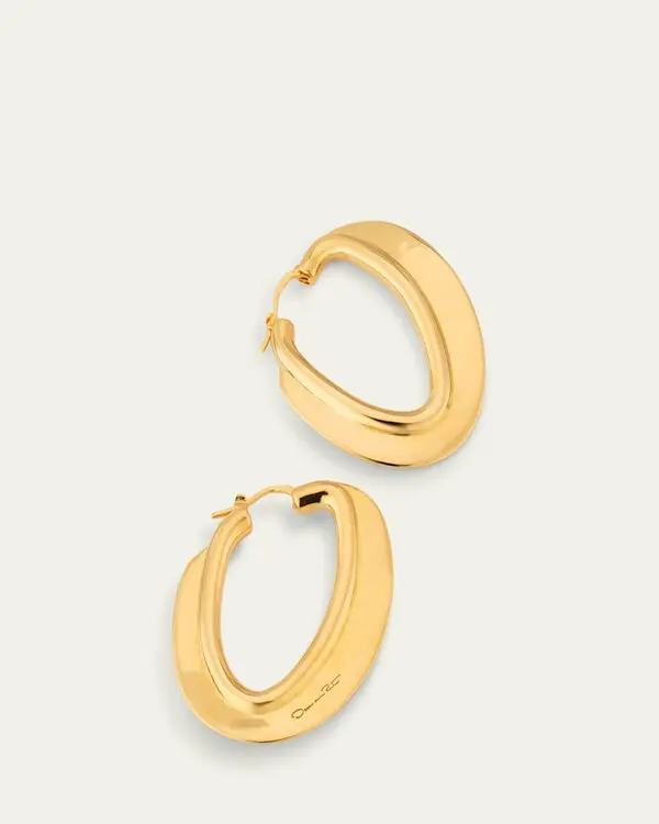 Oscar De La Renta O Disc Hoop Earrings