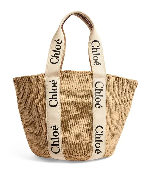 Chloé Large Woody Basket Tote - Brown