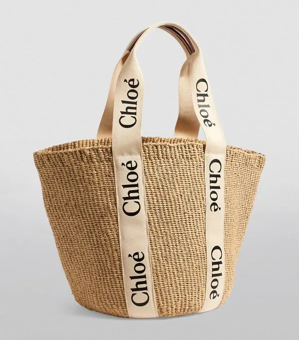 Chloé Large Woody Basket Tote - Brown