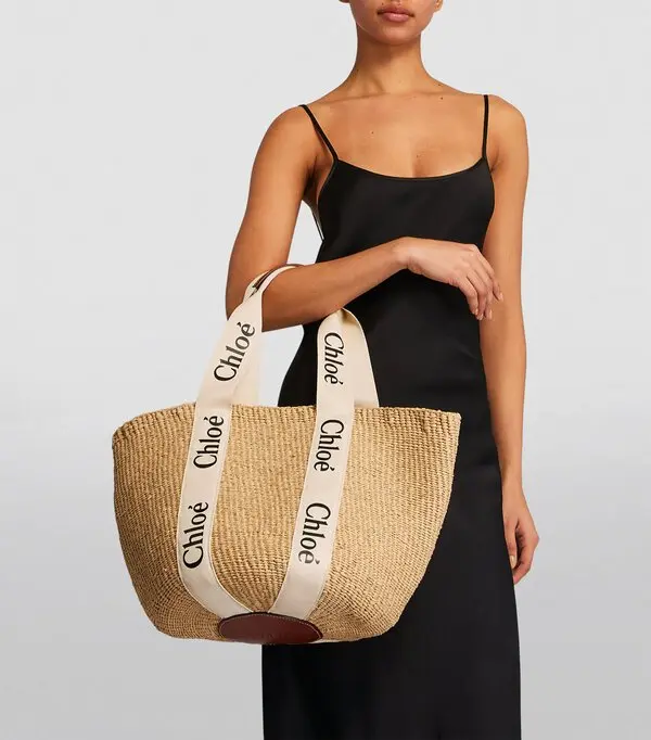 Chloé Large Woody Basket Tote - Brown