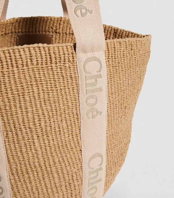 Chloé Large Woody Basket Tote - Nude