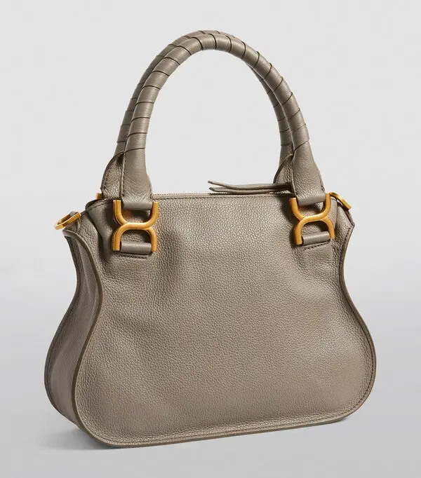 Chloé Small Leather Marcie Top-handle Bag - Grey