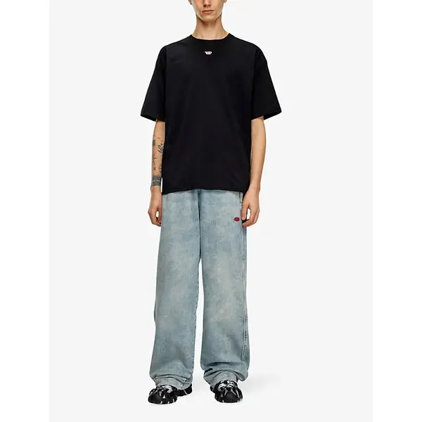 DIESEL® T-boxt Logo-embroidered Relaxed-fit Cotton T-shirt