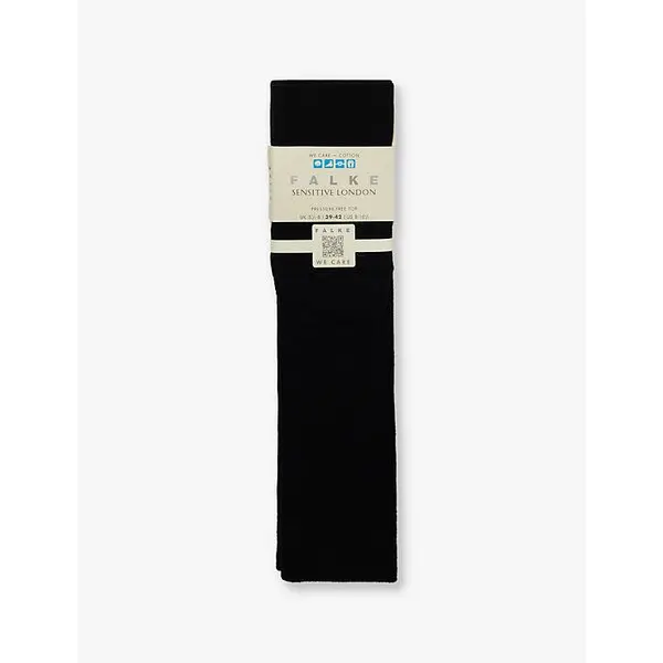 Falke Sensitive London Ankle-rise Stretch-cotton Blend Socks - Black