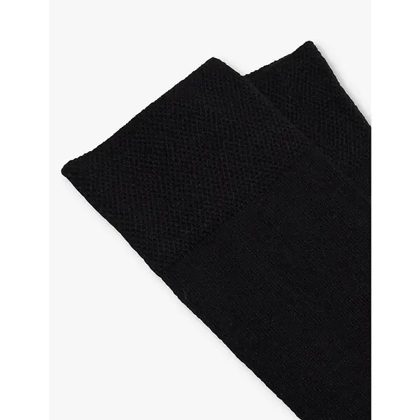 Falke Sensitive London Ankle-rise Stretch-cotton Blend Socks - Black