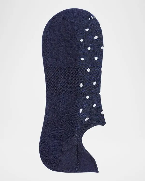 Marcoliani Polka Dot No-show Socks - Navy