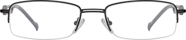 Zenni Rectangle Prescription Glasses Half-rim Flexible Plastic Frame