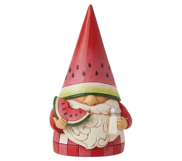 JIM SHORE Watermelon Gnome Figurine - One-color