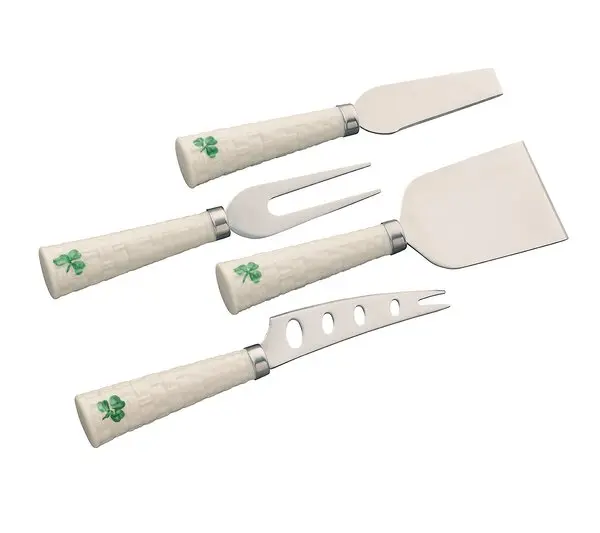 BELLEEK Pottery Classic Shamrock Set Of 4 Chees Knives - One-color