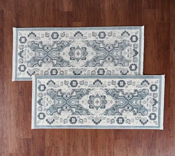 NOURISON HOME As Is Set Of 22'x54' Emma Accent Rugs - One-color