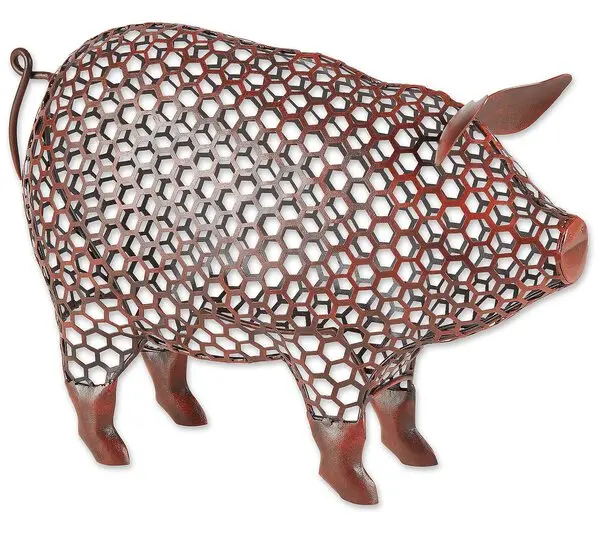 ZINGZ & THINGZ Zingz & Things Chicken Wire Pig Sculpture - One-color
