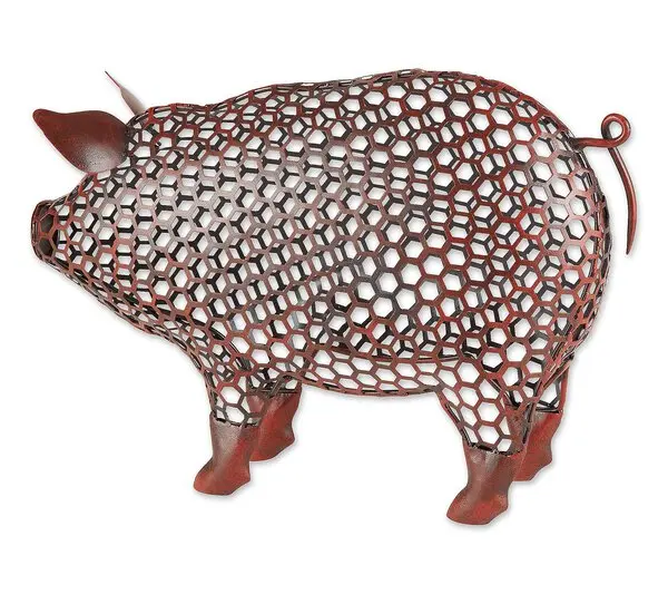 ZINGZ & THINGZ Zingz & Things Chicken Wire Pig Sculpture