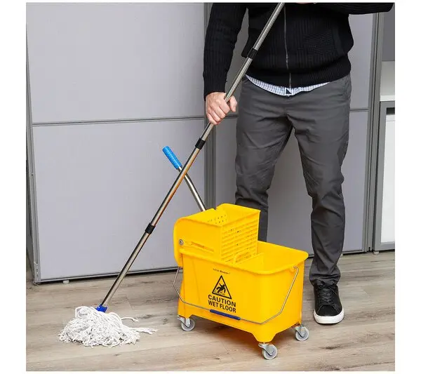 MIND READER Bucket With Wringer And Mop Set