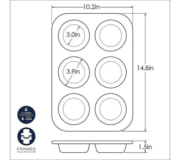 NORDICWARE Naturals Jumbo Muffin Pan