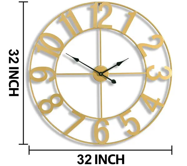 SORBUS Large Wall Clock, Analog Battery Operate D