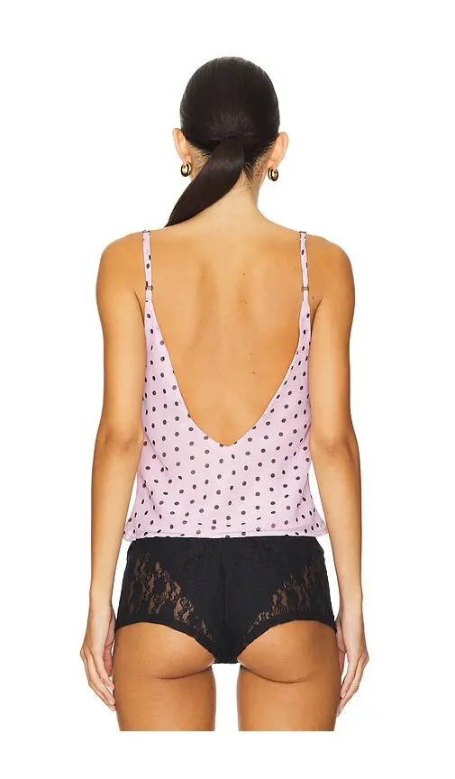 BELLA VENICE Sila Slip Top - Pink & Black