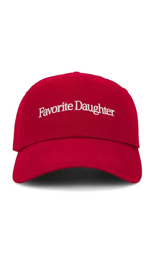 FAVORITE DAUGHTER Classic Logo Baseball Cap - Red & White