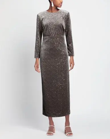 Peserico Long Sleeve Sequined Maxi Dress