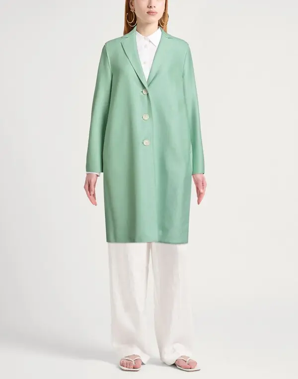 Harris Wharf London Light Virgin Wool Coat - Green