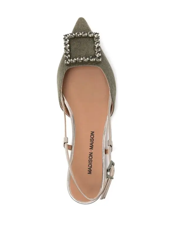 MADISON MAISON Slingback Flats - Green