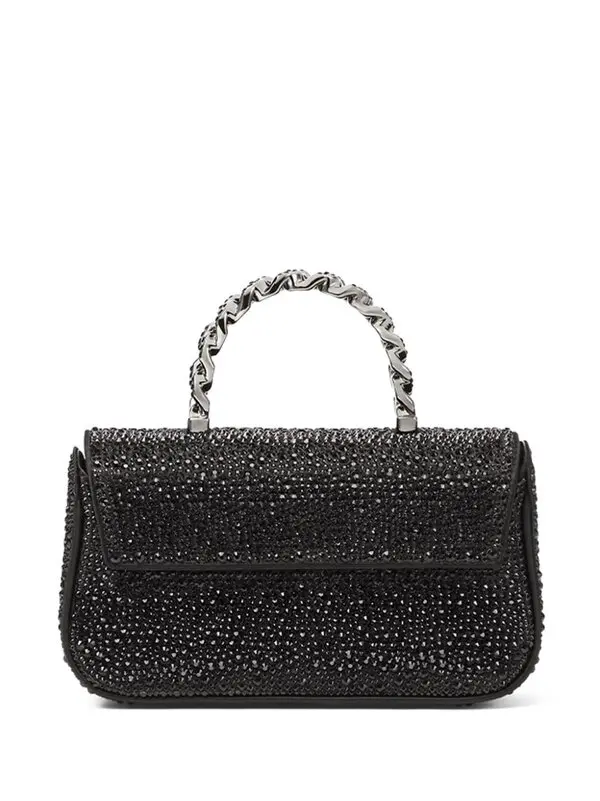 Versace La Medusa Crystal-embellished Mini Bag - Black